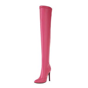 Rose Red Matte Women's Closed Toe Boots
